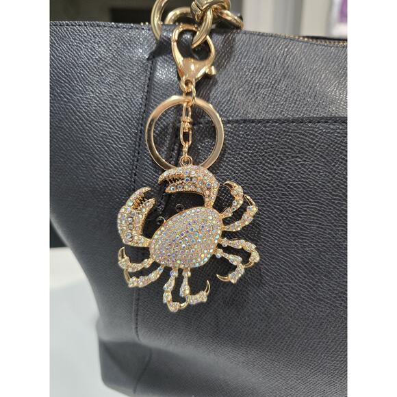 Unbranded | Accessories | Rhinestone Crab Keychain Bag Purse Charm ...